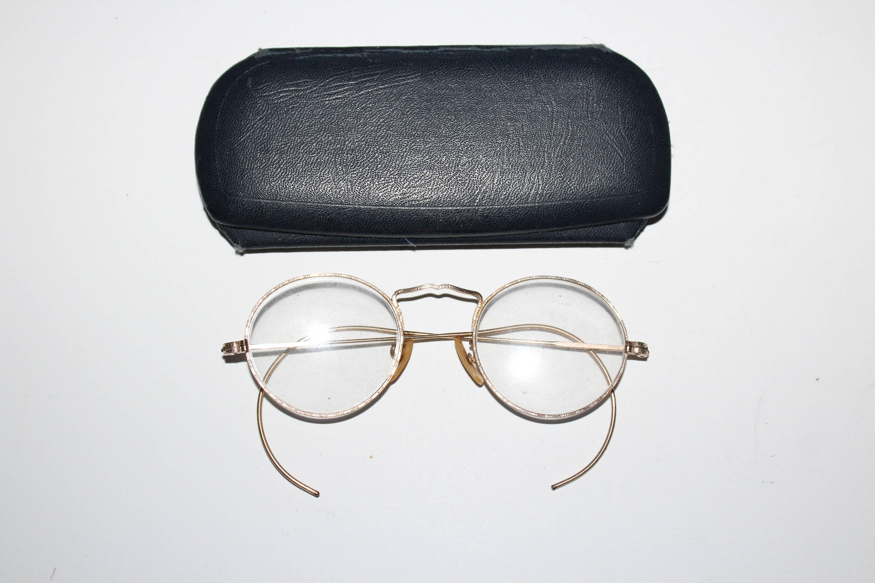 Antique Eyeglasses by Cortland Gold Filled Frames with Case Antique Eyeglasses by Cortland Gold Filled Frames with Case