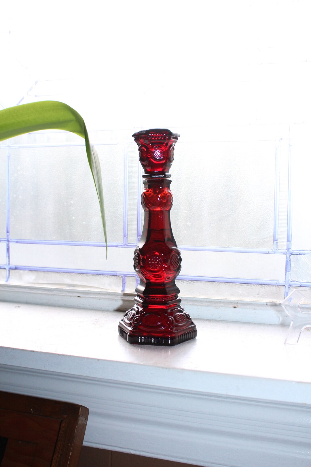Ruby Red Avon Cape Cod Candlestick Fostoria Unused With Box - Etsy