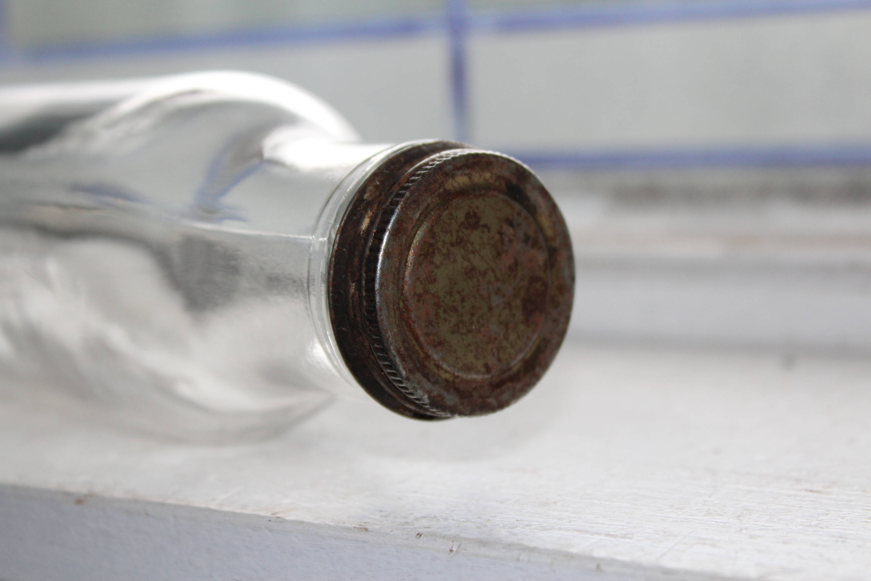Vintage Glass Rolling Pin Roll Rite with Screw On Cap