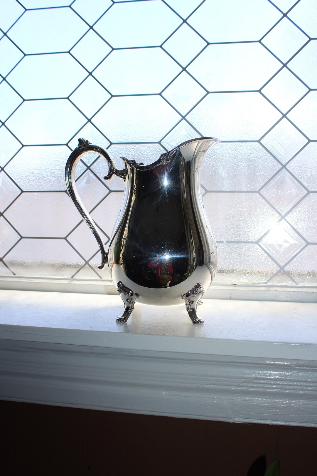 Vintage 1847 Rogers Bros Reflection Footed Silverplate Water Pitcher - Etsy