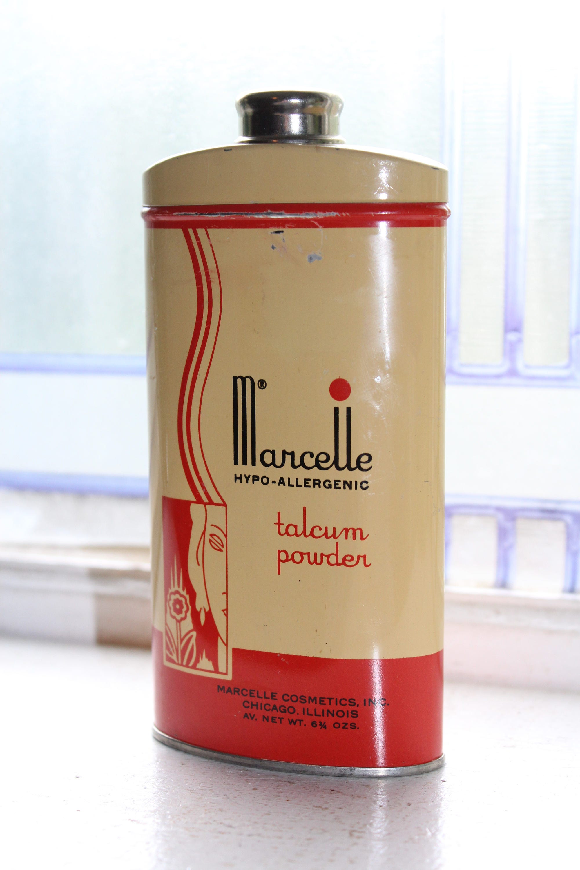 Vintage Marcelle Talcum Powder Tin 1930s