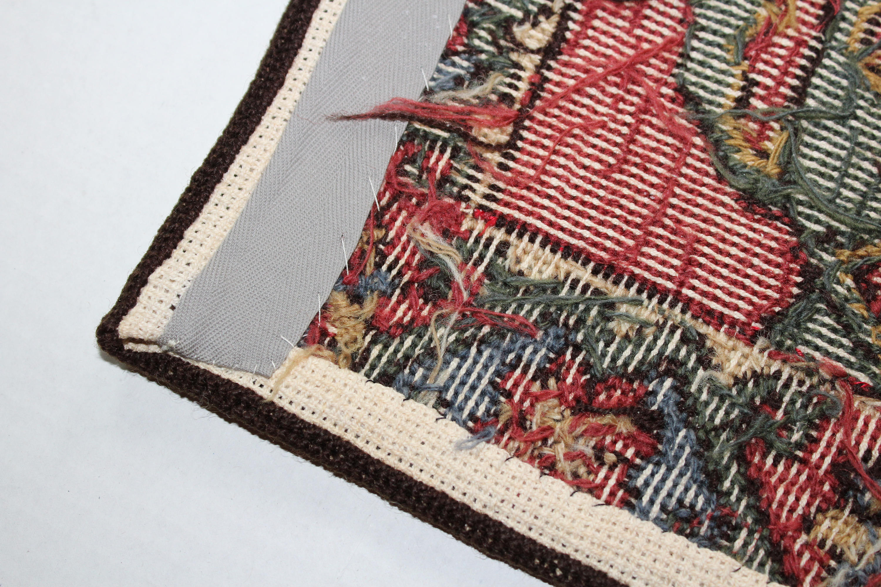 Vintage Norwegian Wool Table Runner Tapestry Scandinavian Folk Art