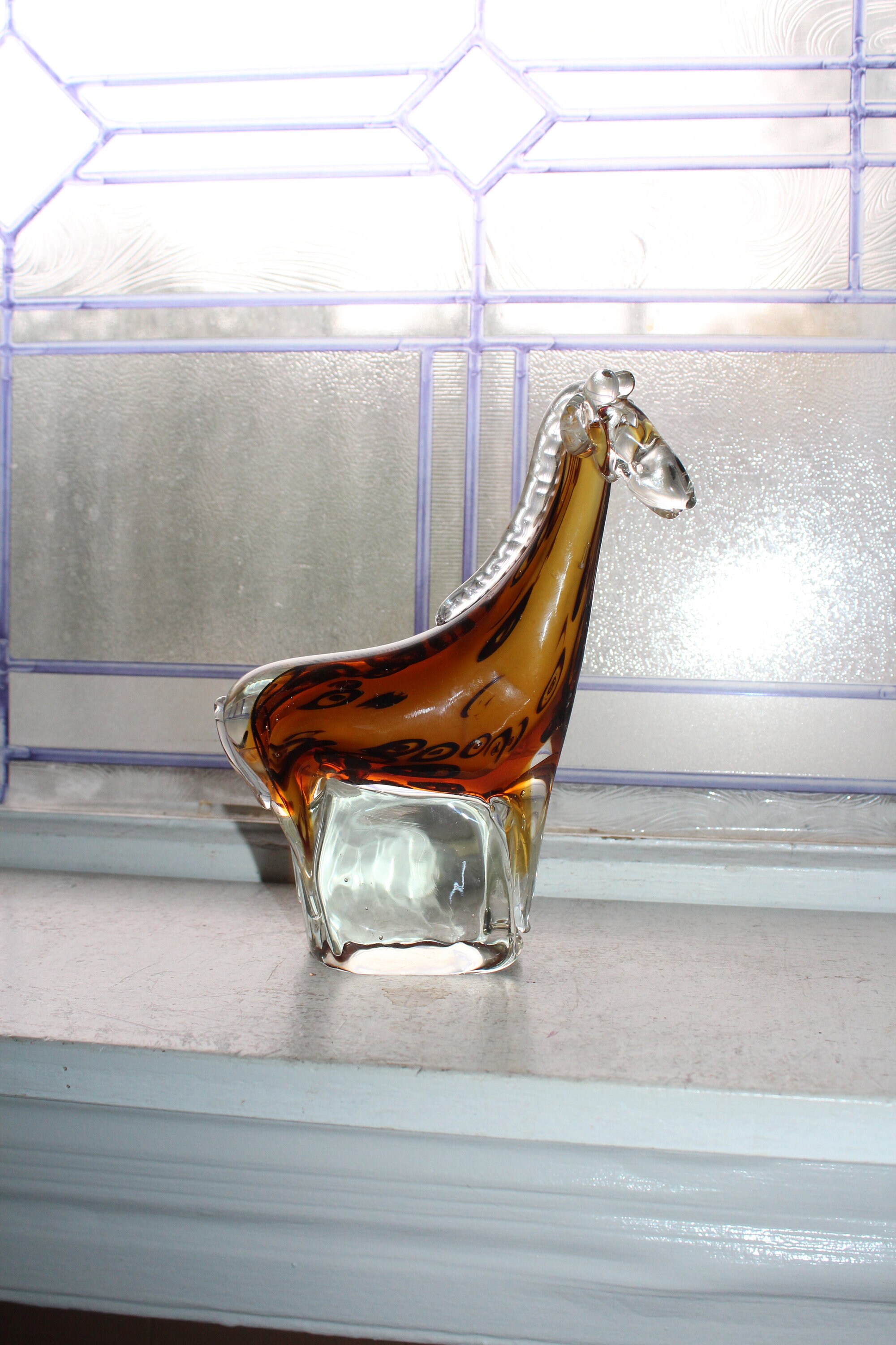 Vintage Murano Art Glass Giraffe Figurine