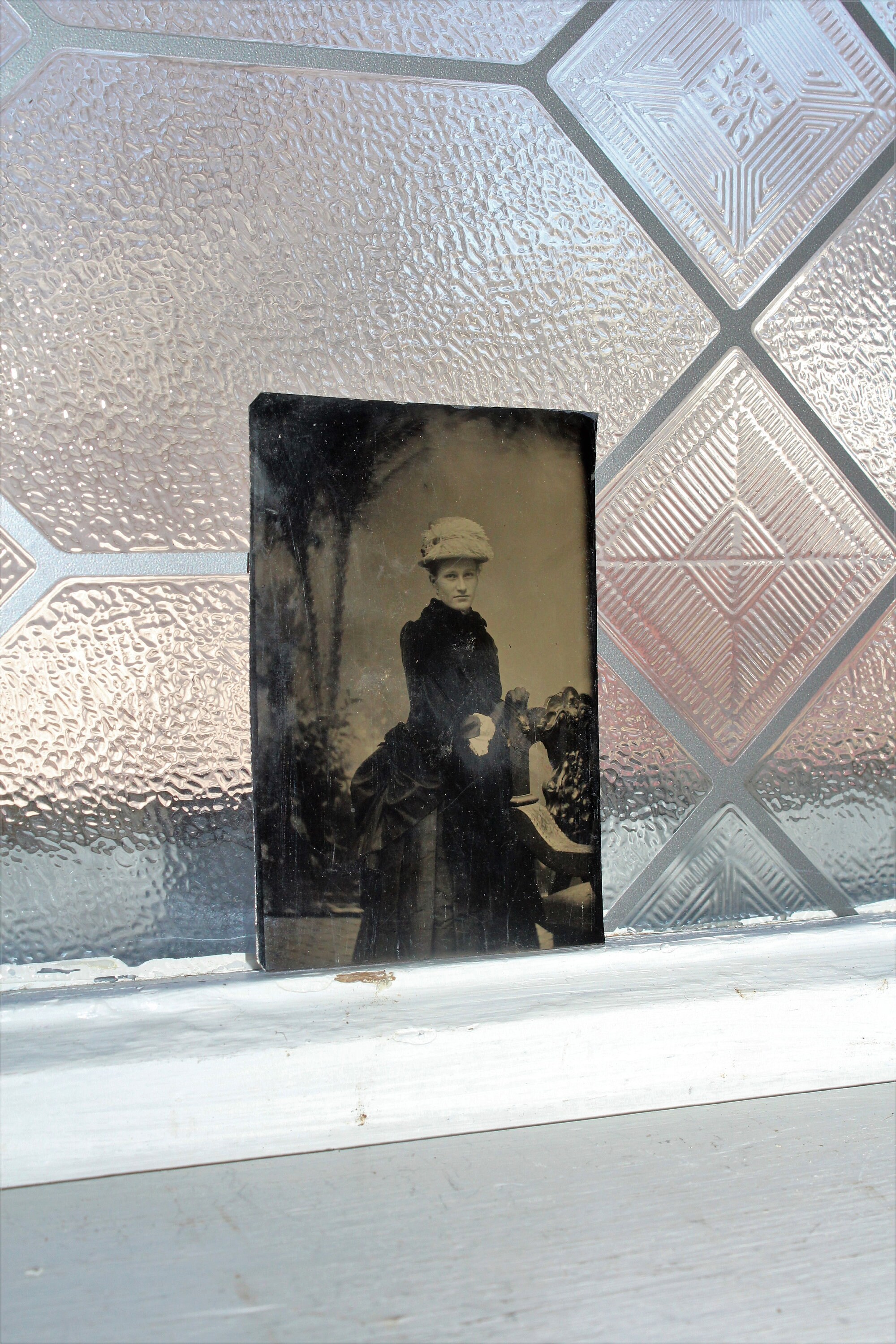 Antique Tin Type Photograph of a Victorian Woman Circa 1850-1860s