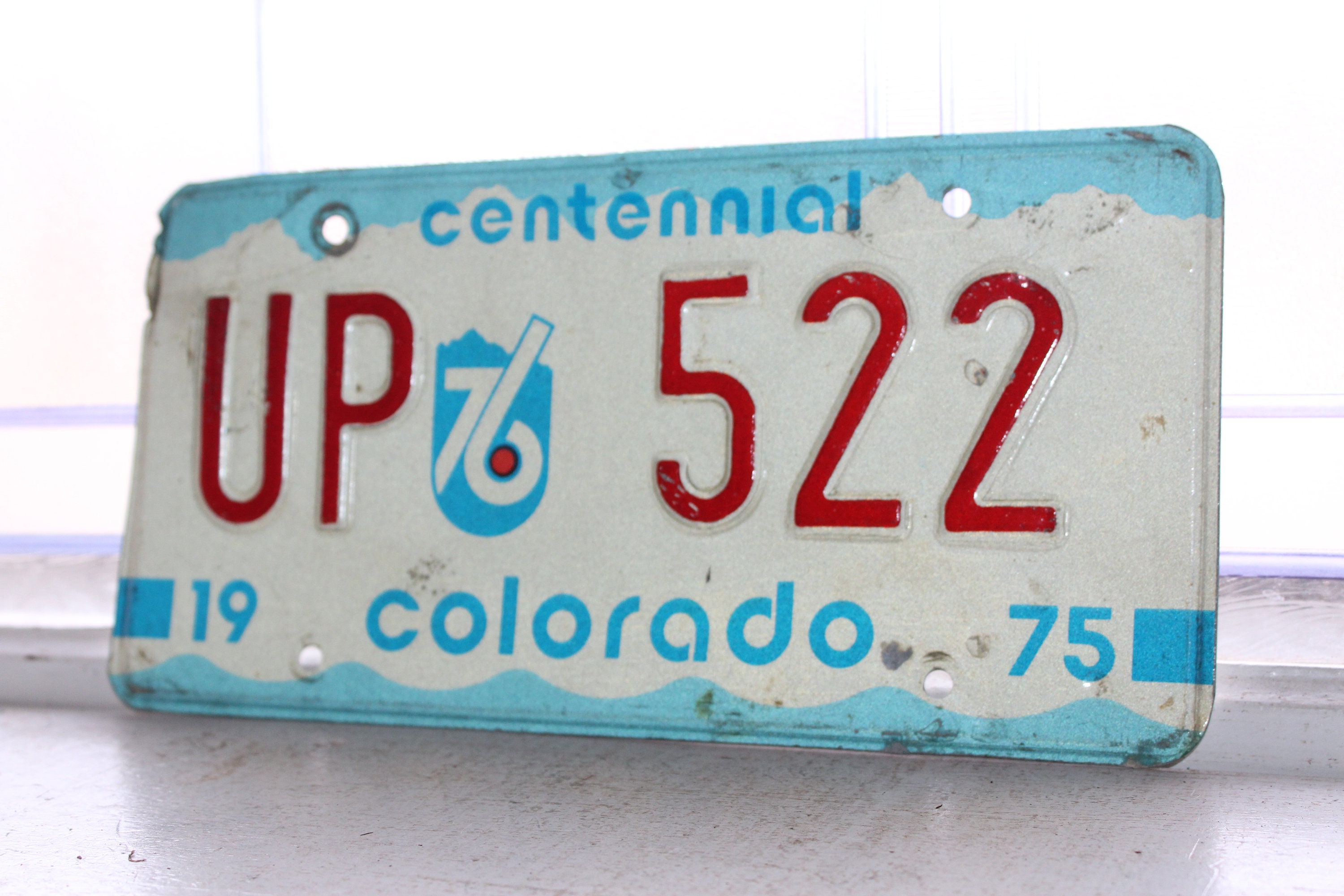 Vintage 1975 Colorado License Plate Centennial Man Cave Decor
