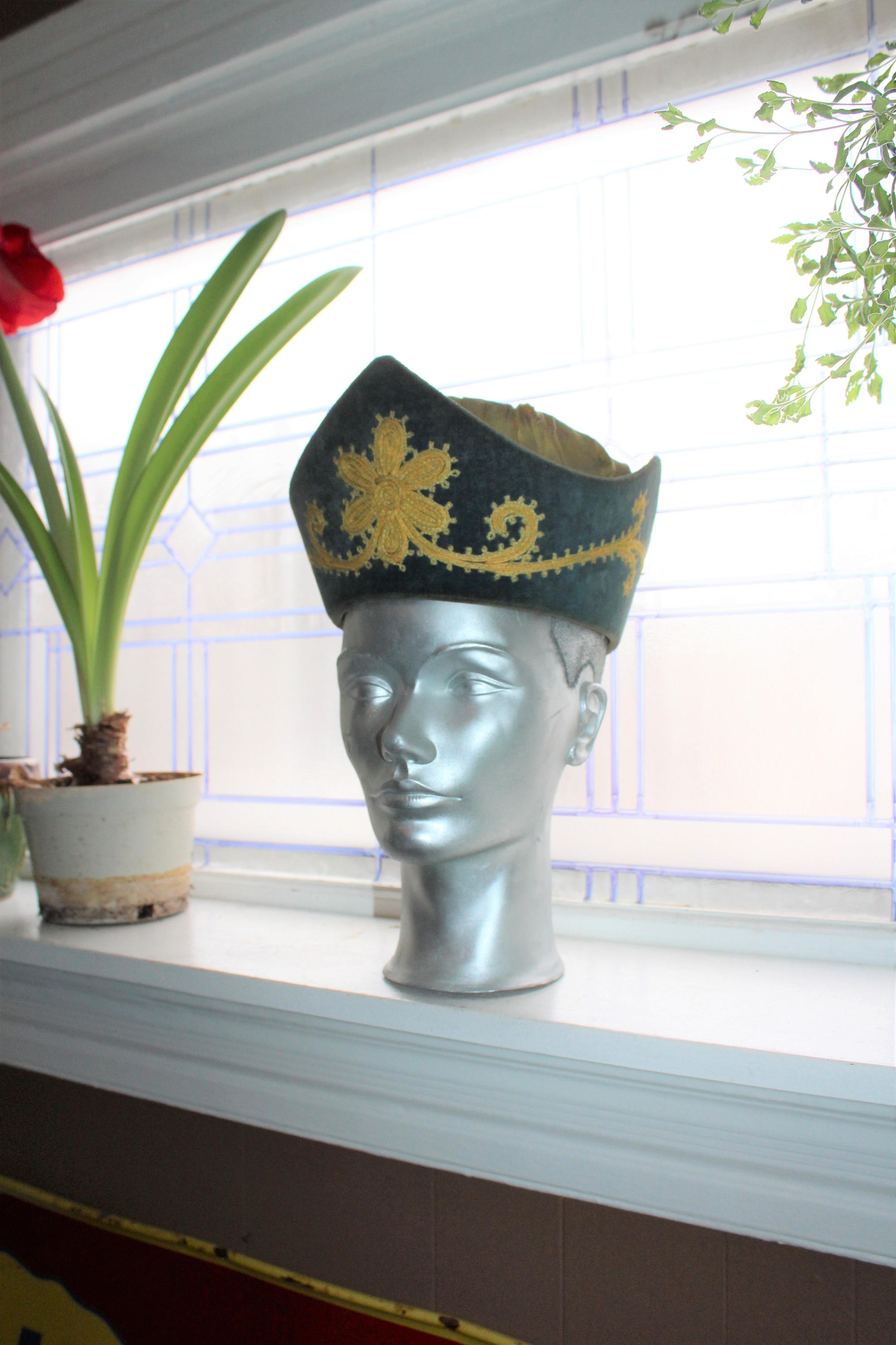 Antique Odd Fellows Hat Masonic Halloween Rennaissance Costume Wizard