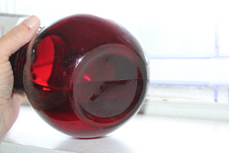 Royal Ruby Red Depression Glass Ball Pitcher Vintage 1930 - Etsy
