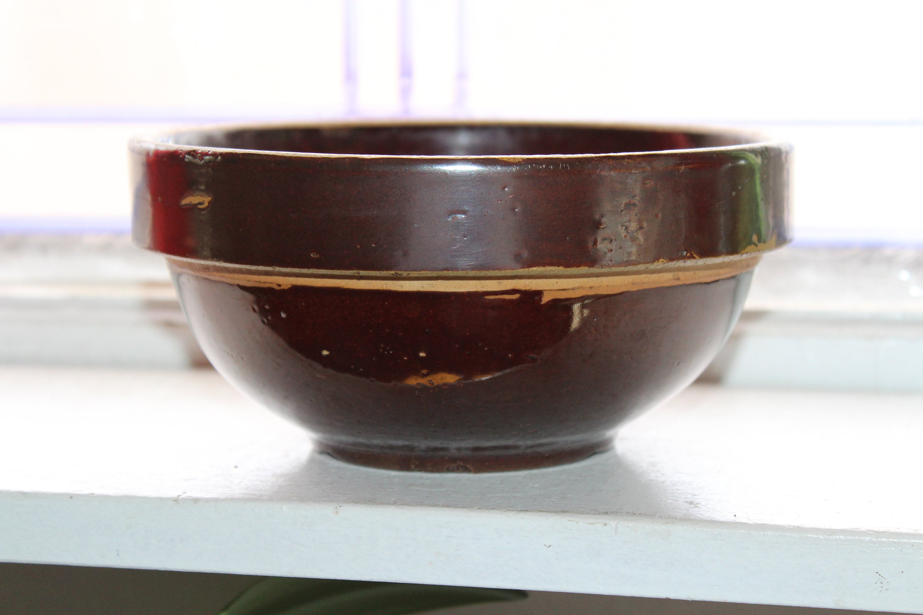 Red Wing Crock Bowl Brown Stoneware Mixing Bowl RWS Co