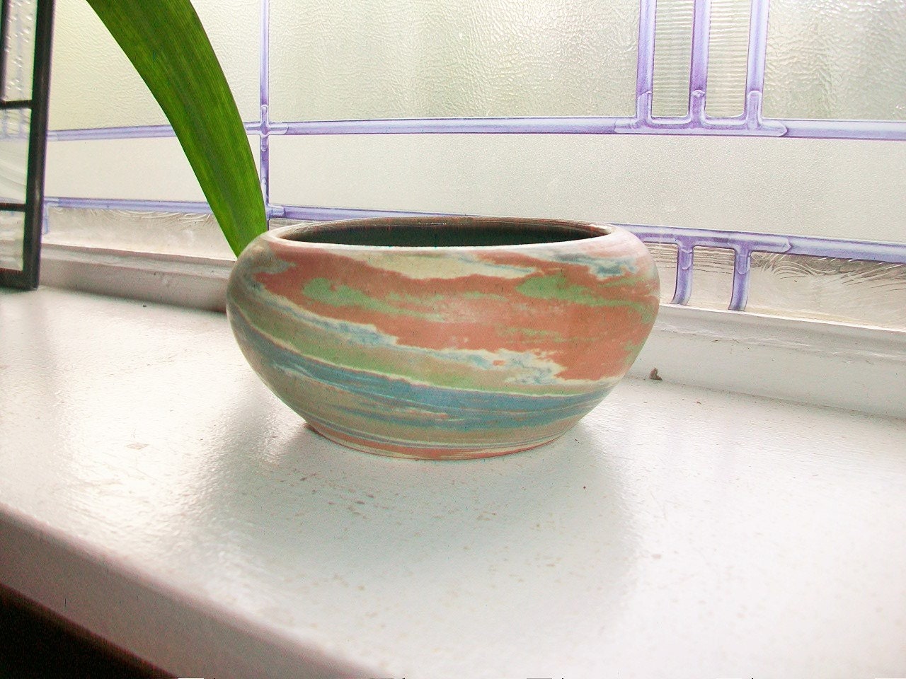 Desert Sands Pottery Vase Matte Finish Swirl Pottery Pot Vintage ...
