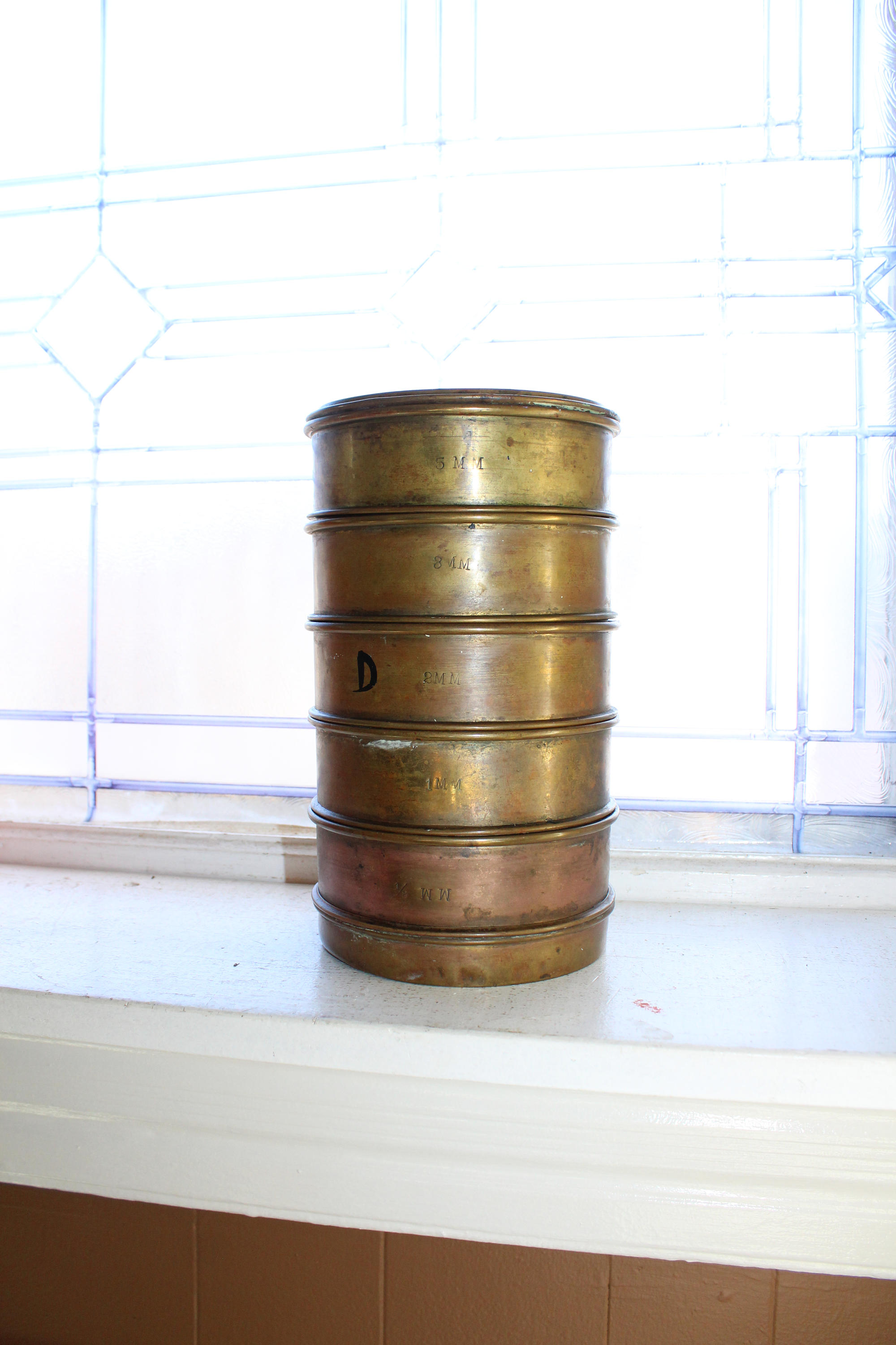 Vintage Stacking Brass Sieves Screens Central Scientific Co Chicago