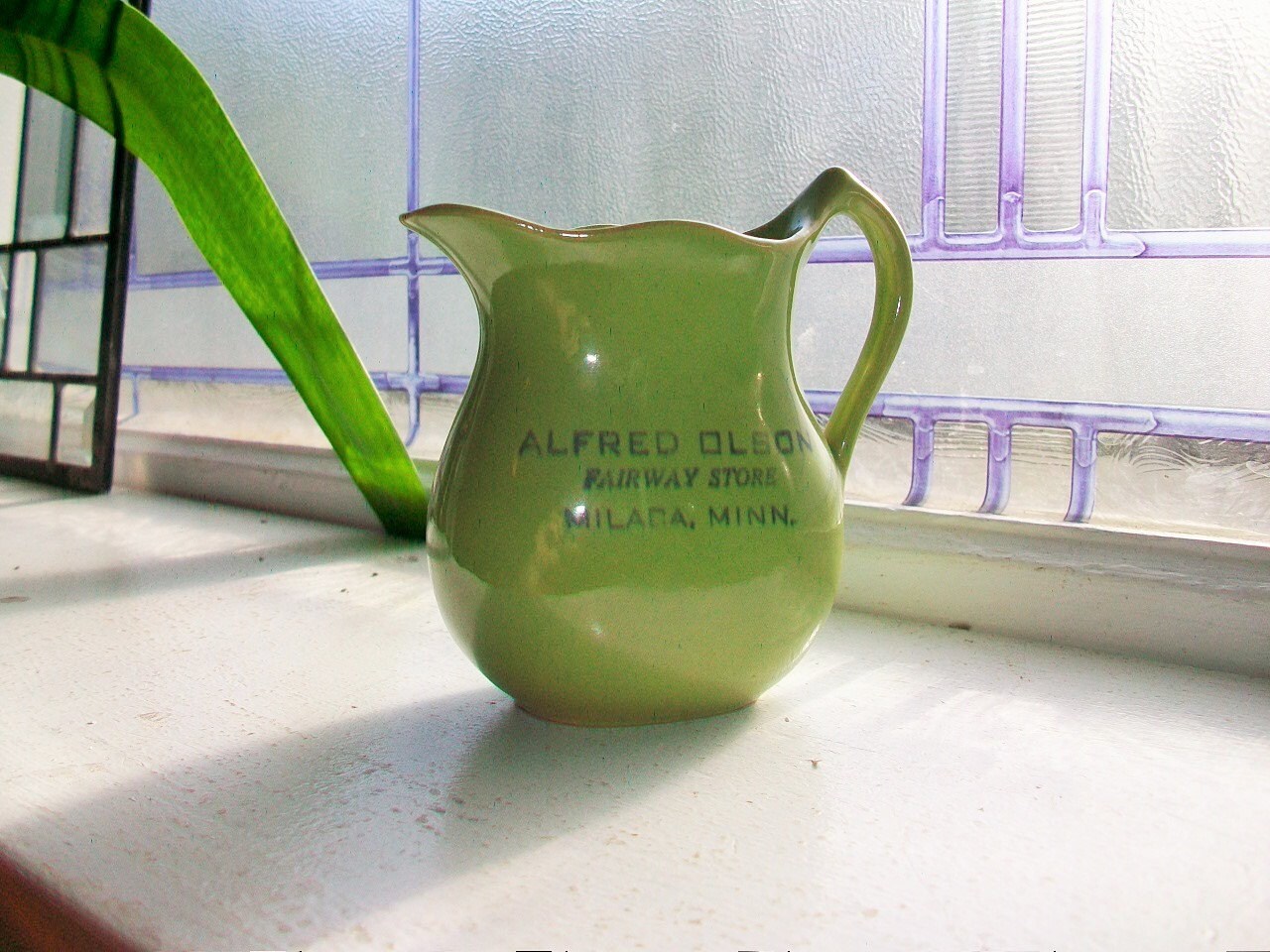 Vintage Rosemeade Pottery Alfred Olson Fairway Store Pitcher Milaca ...