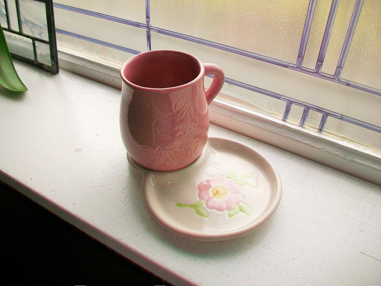 Rosemeade Pottery Mug and Plate Vintage 1950s North Dakota Pottery