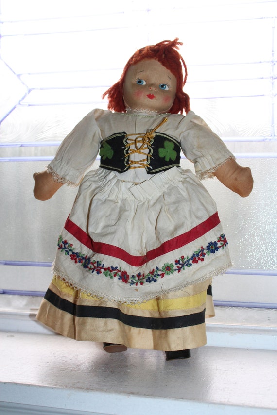 Dolls Toys & Games Vintage Irish Lass Cloth Doll Dolls & Action Figures ...