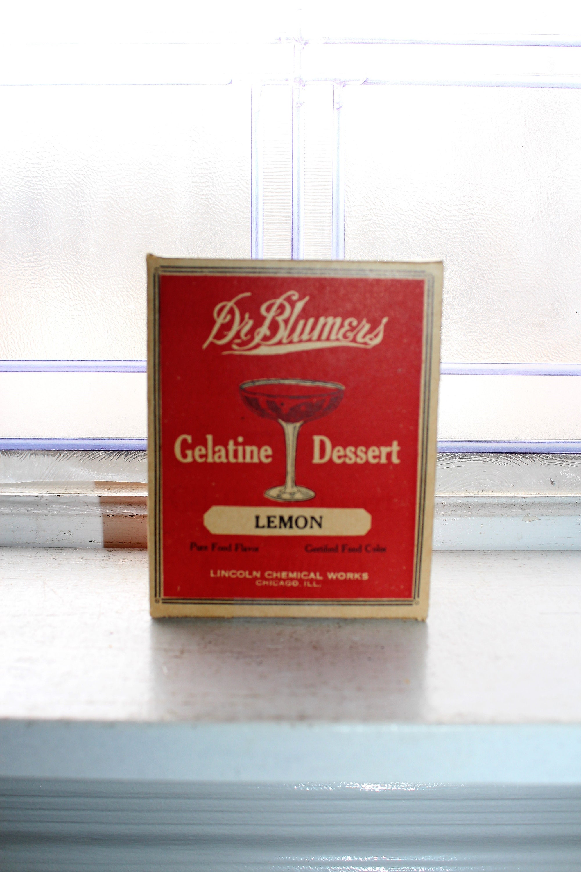 Vintage 1920s Dr Blumers Gelatine Dessert Box Country Store Display