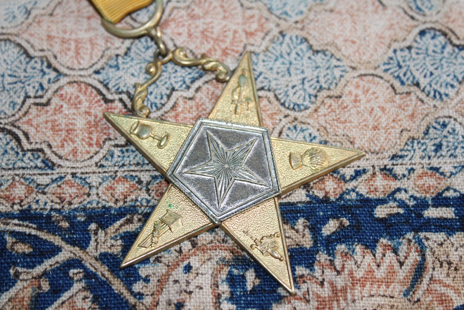 Gold Order of the Eastern Star Badge Vintage Masonic - Etsy