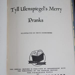 Vintage Children's Book Tyll Ulenspiegel's Merry | Etsy