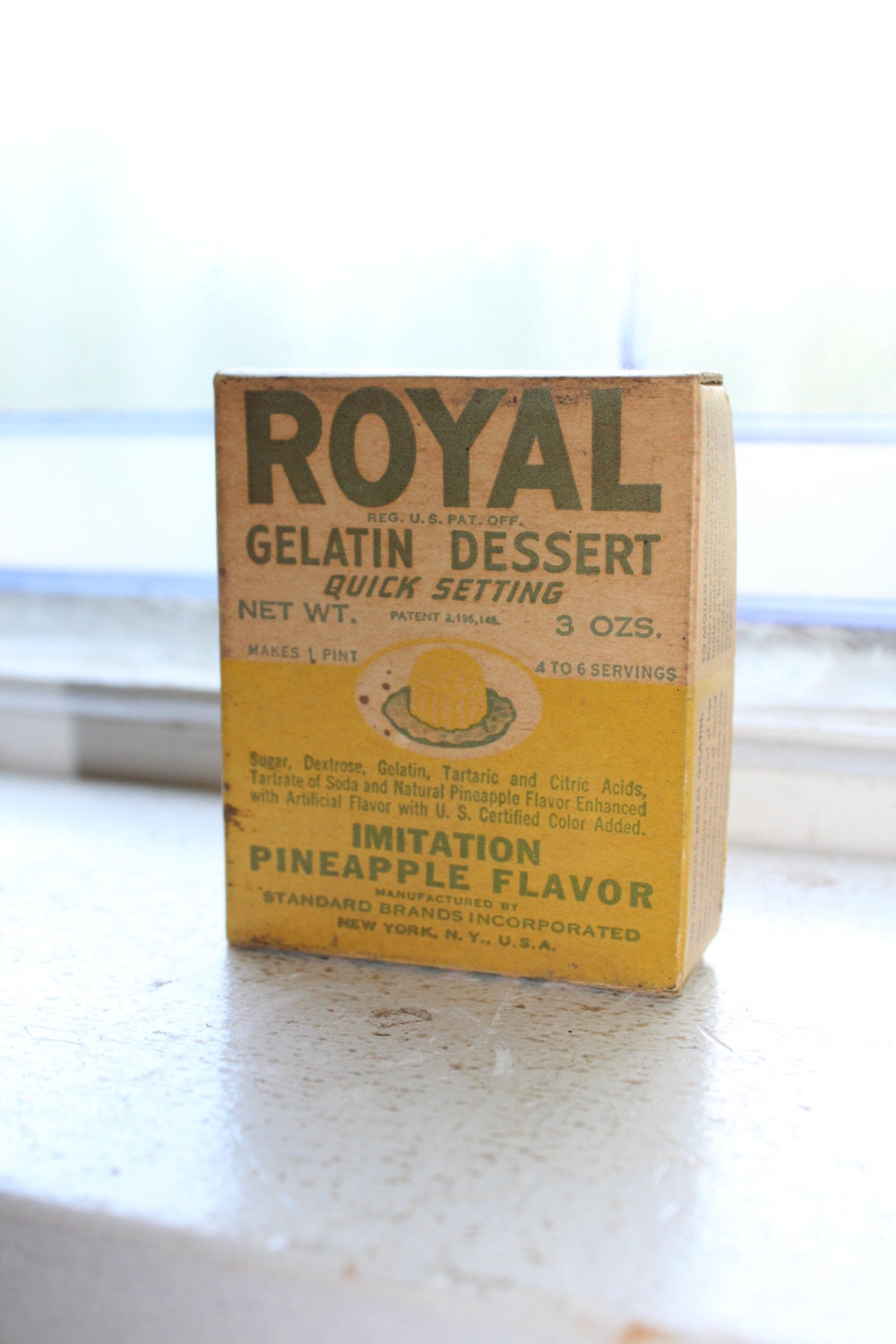 Vintage 1940s Royal Gelatin Box Unopened Country Store Display