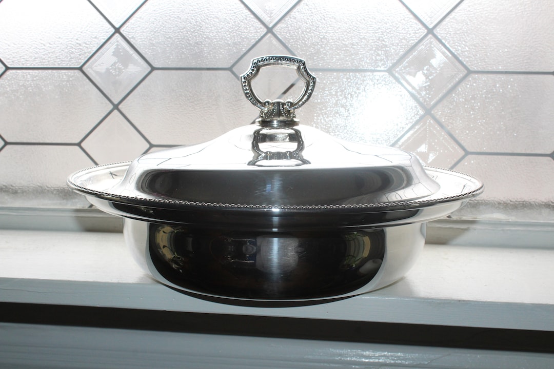 Vintage Towle Silverplate Casserole Dish With Lid & Glass Insert - Etsy