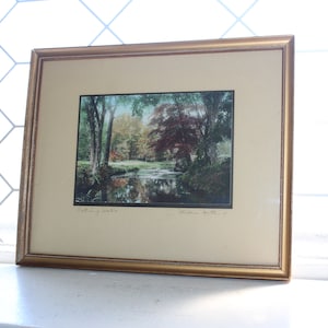Vintage Wallace Nutting Signed Hand Colored Photo Print Enticing Waters ...