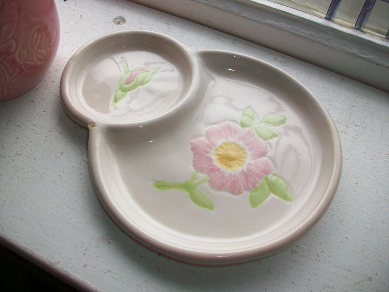 Rosemeade Pottery Mug and Plate Vintage 1950s North Dakota Pottery