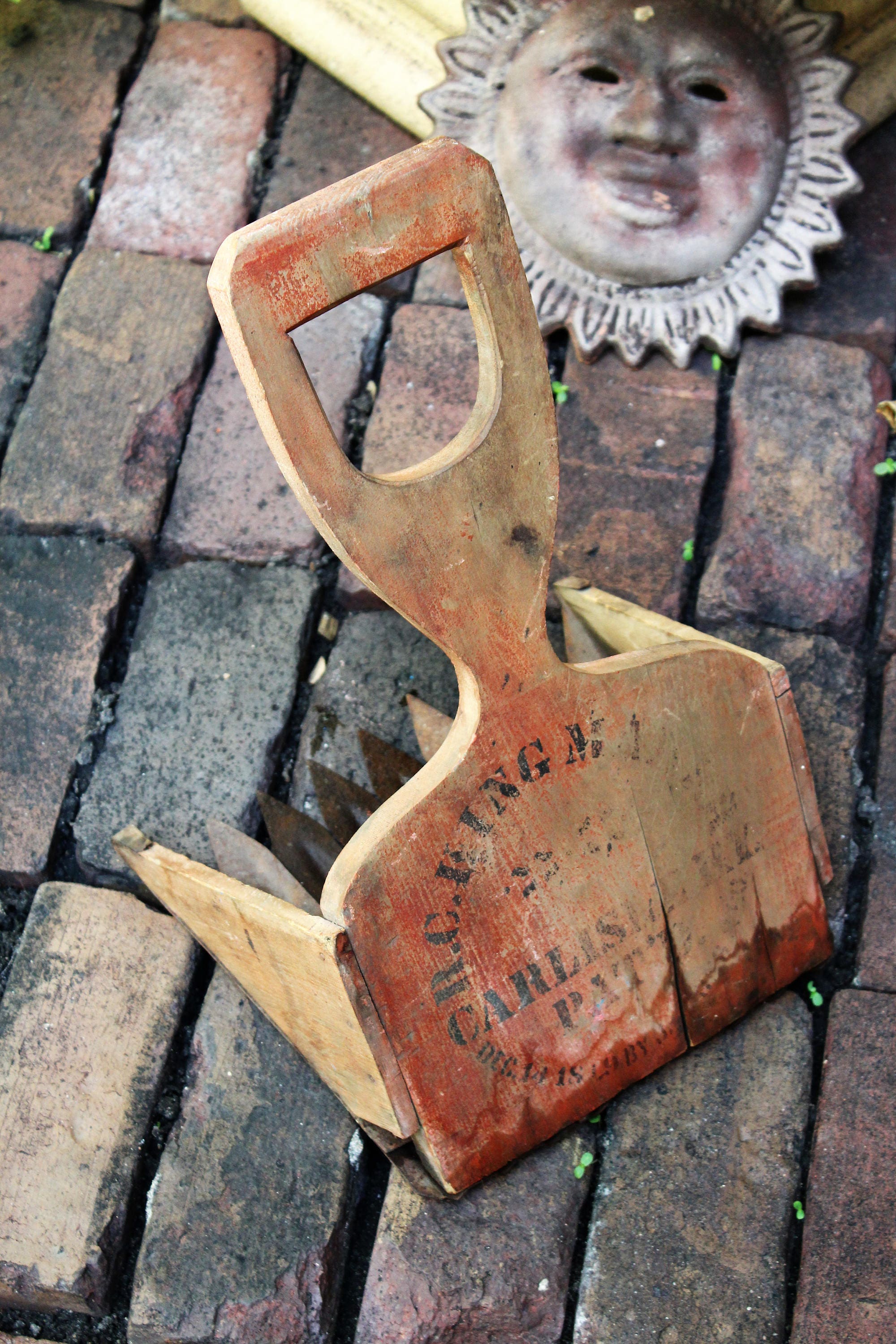 Primitive Cranberry Scoop Rake RC King Antique 1800s Rustic Farmhouse