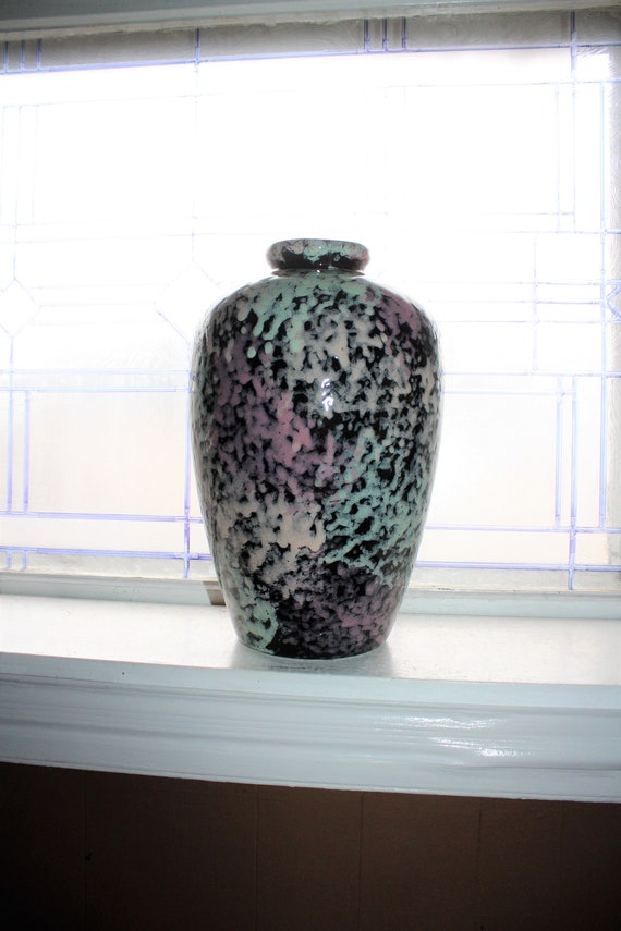 Large Vintage Harris Pottery Confetti Vase 13 | Etsy