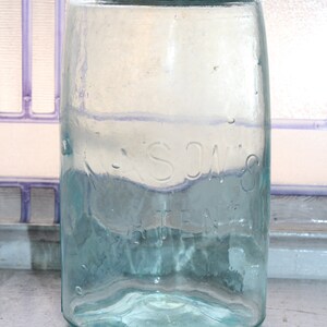 Antique Blue Mason Jar Quart Mason's Patent - Etsy