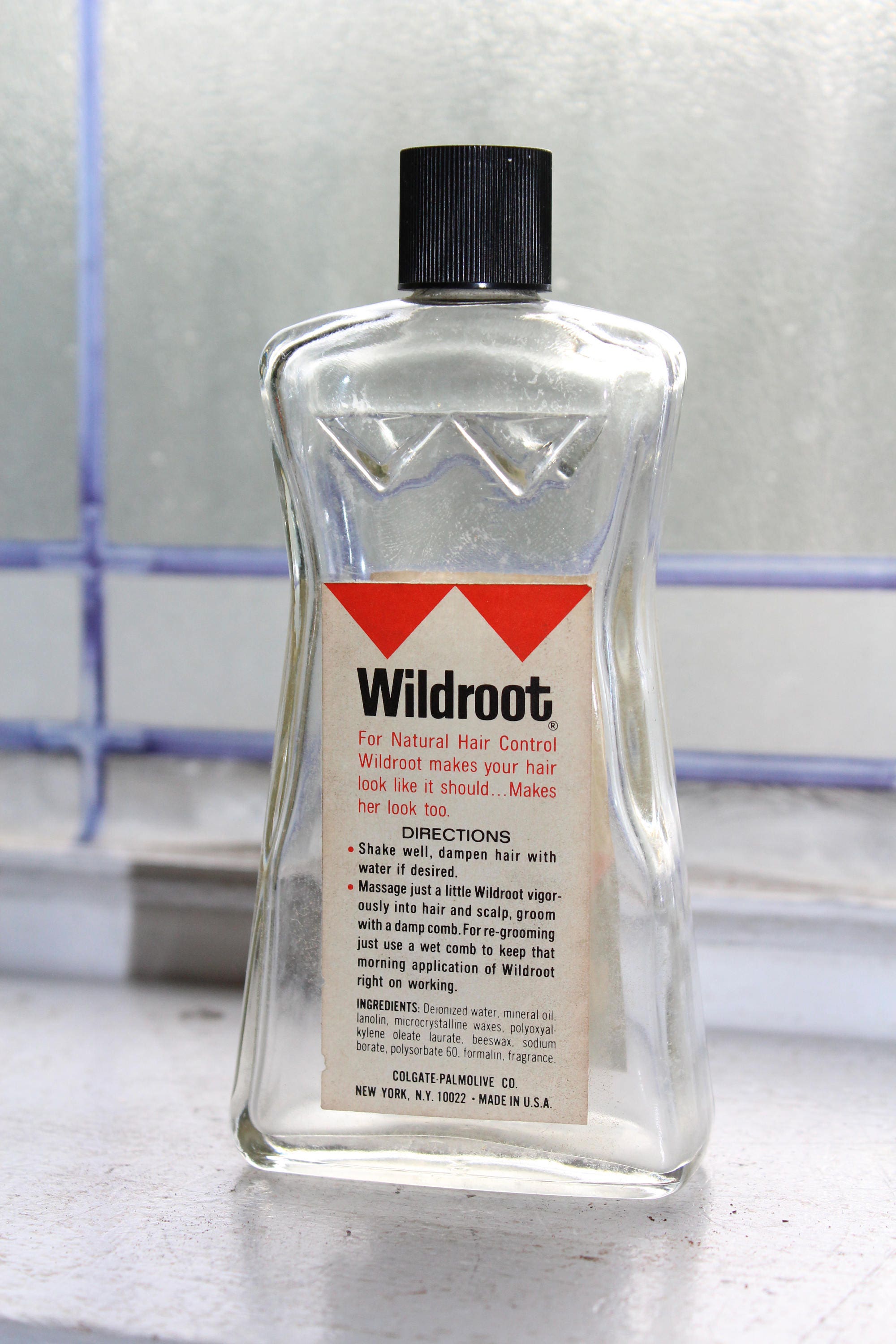 Vintage Wildroot Hair Dressing Bottle Barber Shop