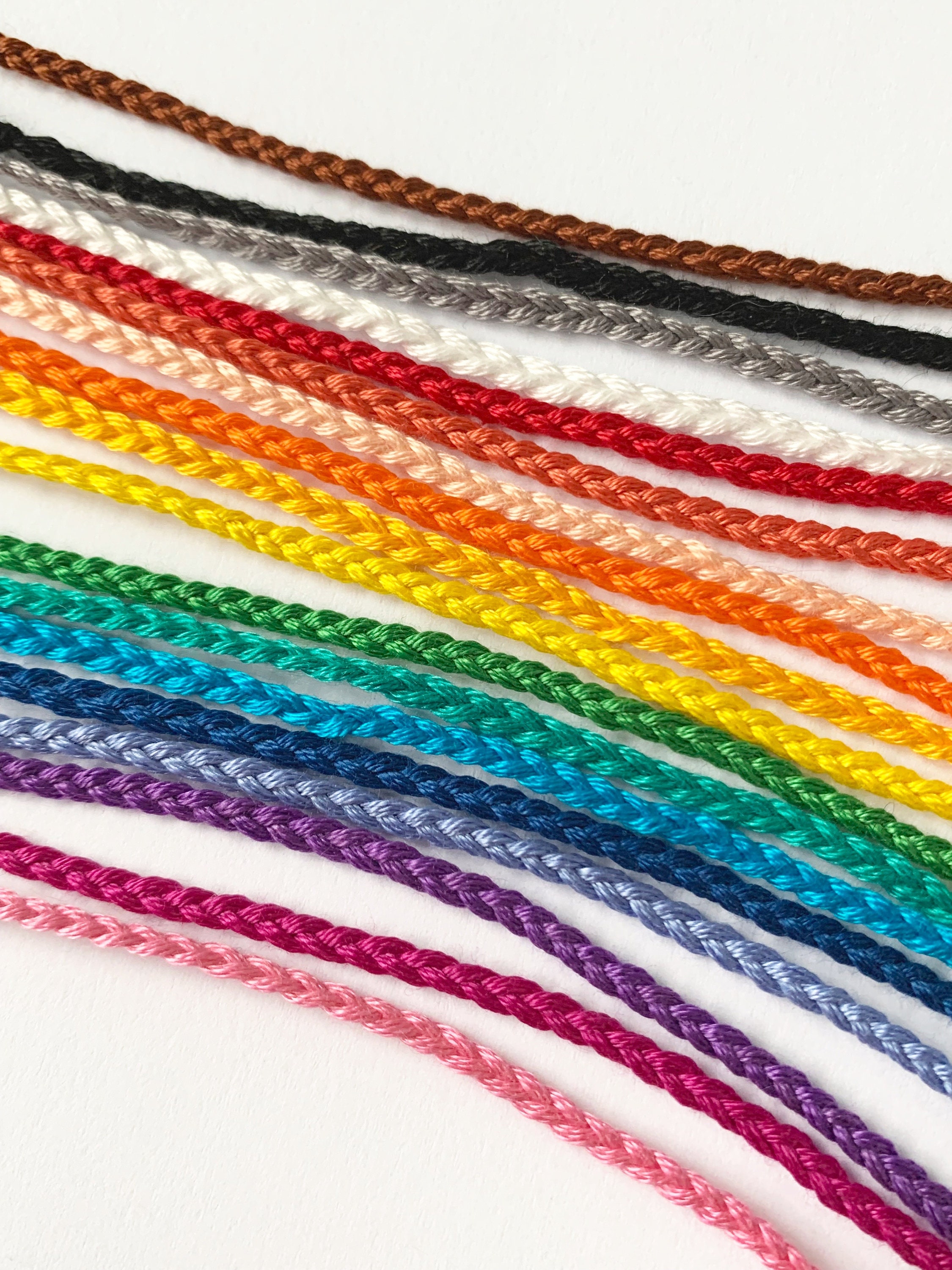 Made to Order - Thin Solid Color Braid - Friendship Bracelet or Anklet ...