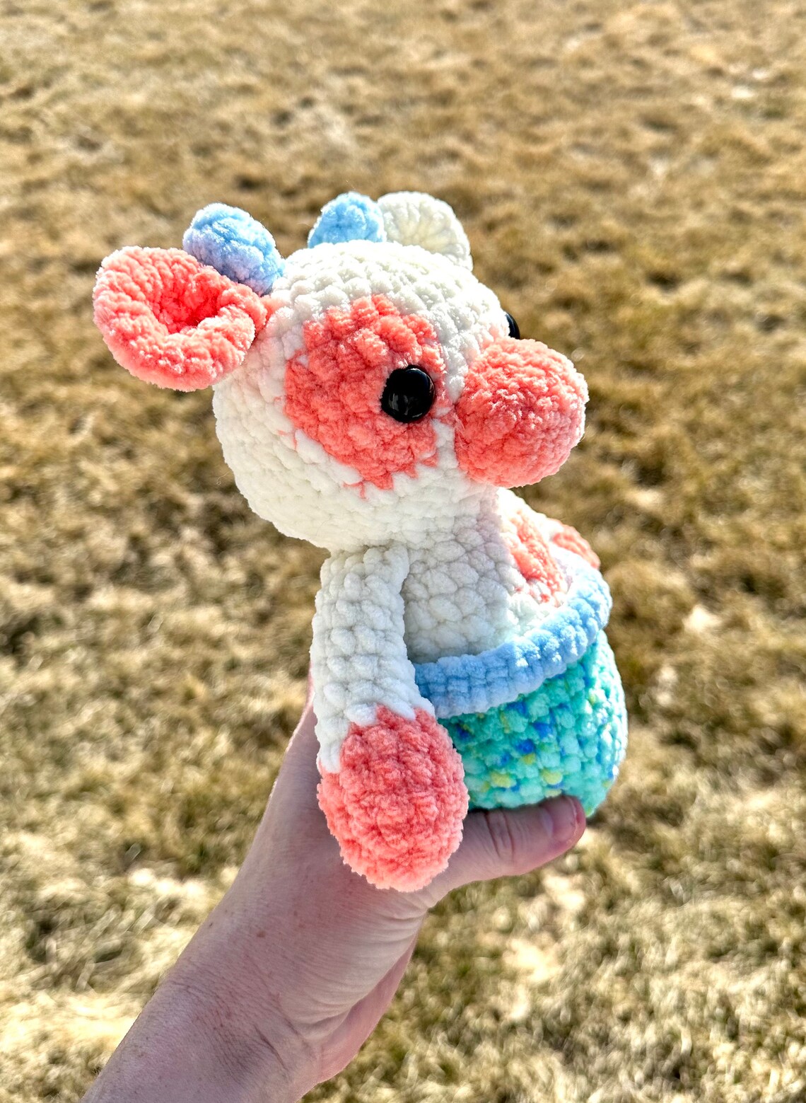Cow Mermaid Plushie Custom Amigurumi Stuffie Stuffed Animal Crochet ...