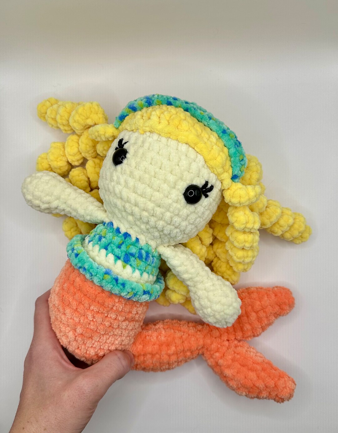 Mermaid Plushie Custom Amigurumi Stuffie Stuffed Animal Crochet MADE TO ...