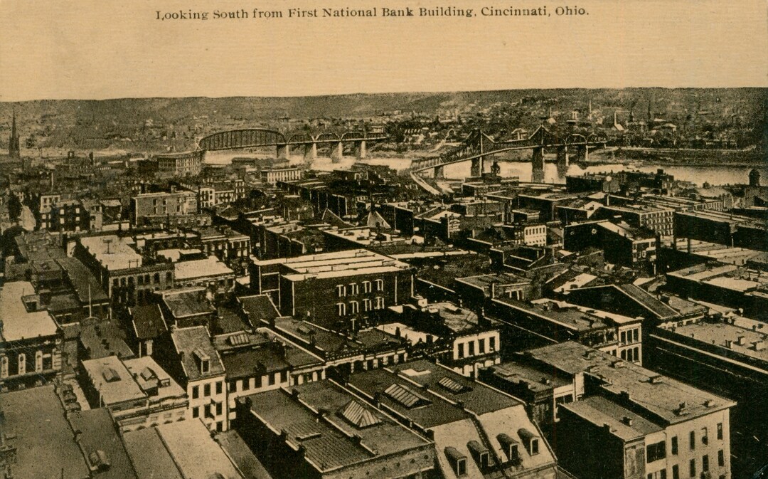 Vintage Postcard, Cincinnati, Ohio, Skyline From First National Bank ...