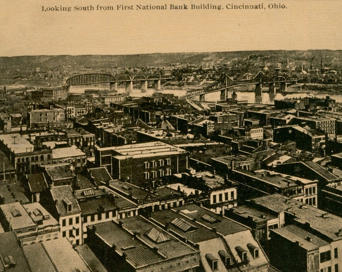 Vintage Postcard, Cincinnati, Ohio, Skyline From First National Bank ...