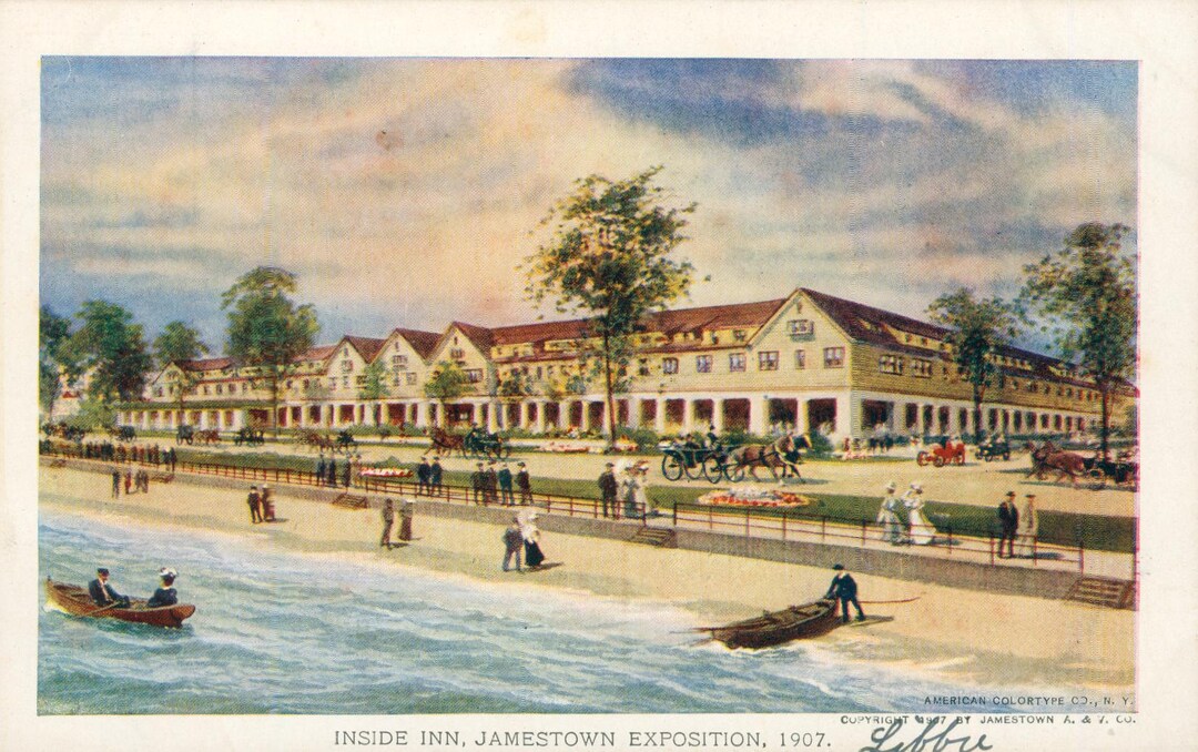 Vintage Postcard, 1907 Jamestown Exposition, Inside Inn, Capacity 3000 ...