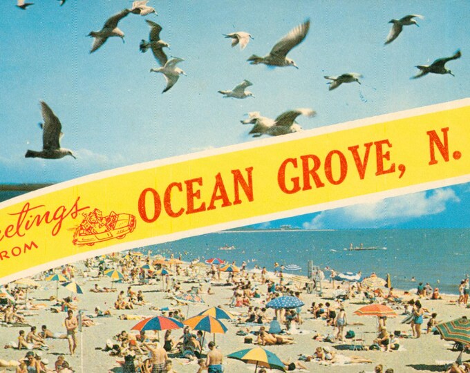 Chrome Postcard, Greetings From Ocean Grove, New Jersey, Large Letter ...