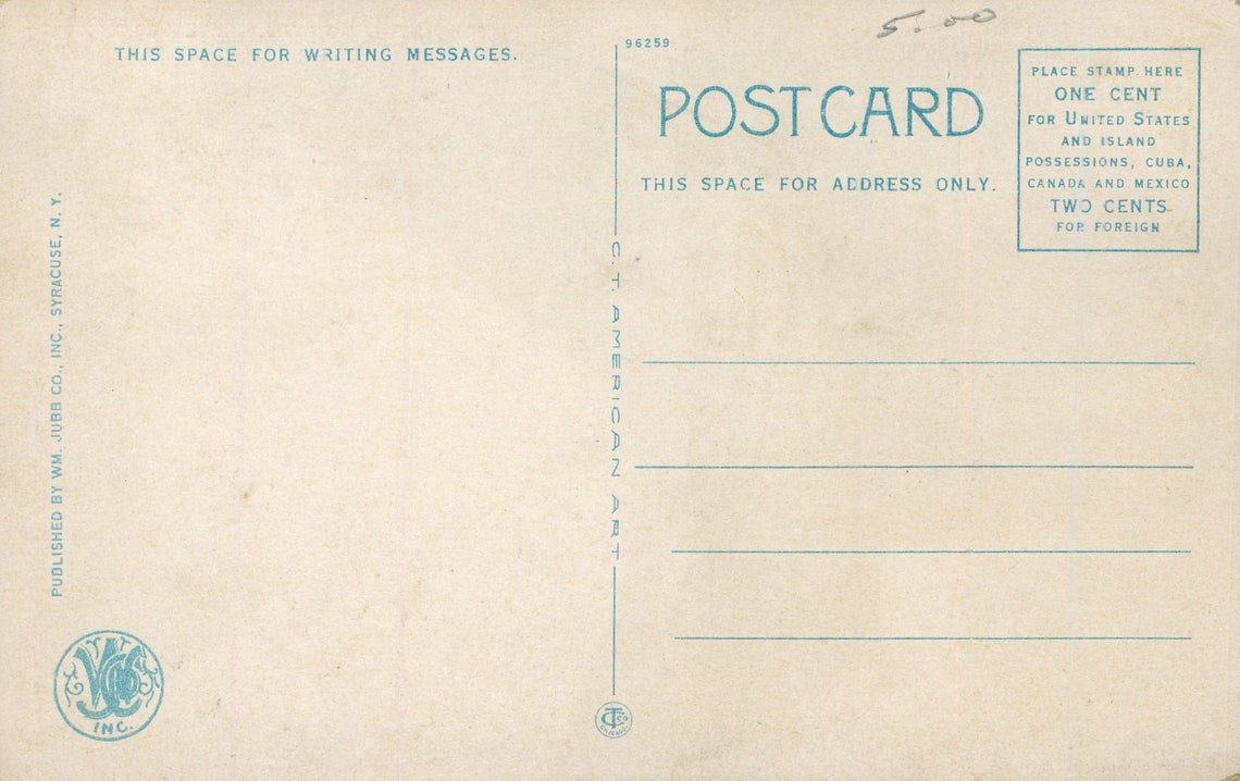 Vintage Postcard, Cortland, New York, Port Watson Street, Ca 1920 - Etsy