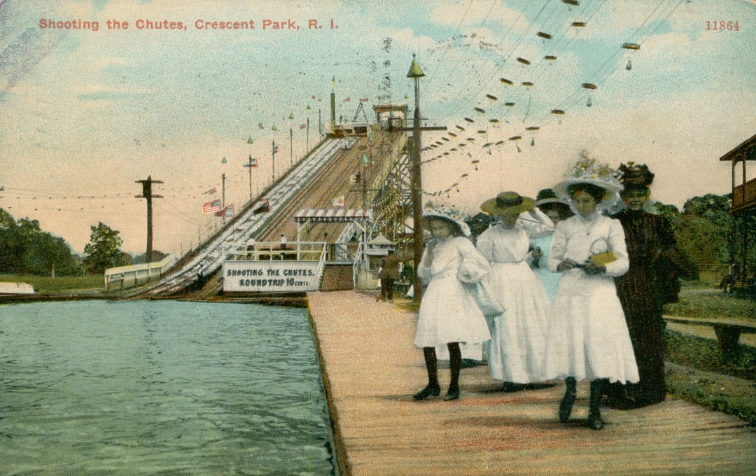 Vintage Postcard, Providence, Rhode Island, Crescent Park Amusement ...