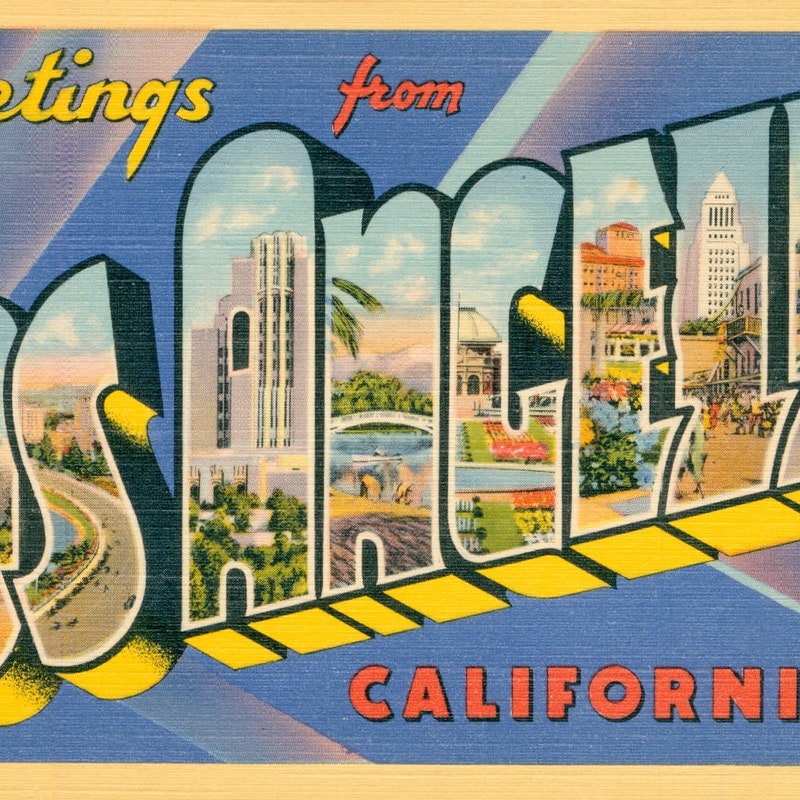 Los Angeles Postcard - Etsy
