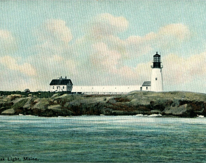 Vintage Postcard, Jonesport, Maine, Moose Peak Lighthouse, Ca 1910 - Etsy