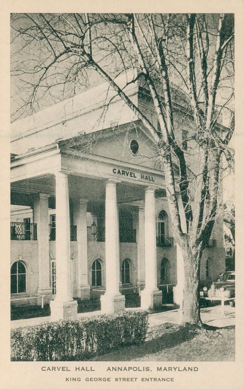 Linen Postcard, Annapolis, Maryland, Carvel Hall, Paca House - Etsy