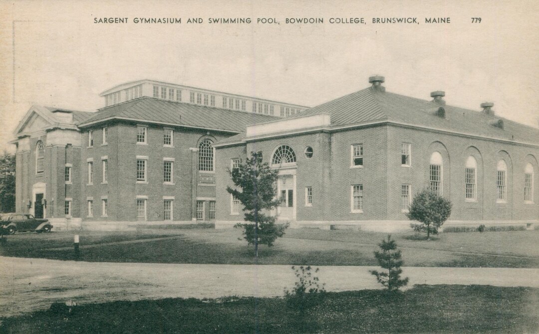 Vintage Postcard, Brunswick, Maine, Bowdoin College Gym and Swimming ...
