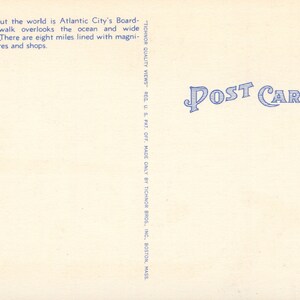 Linen Postcard, Greetings From Atlantic City, New Jersey, Boardwalk ...