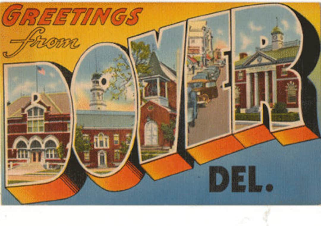 Linen Postcard, Greetings From Dover, Delaware, State Capitol, Large ...