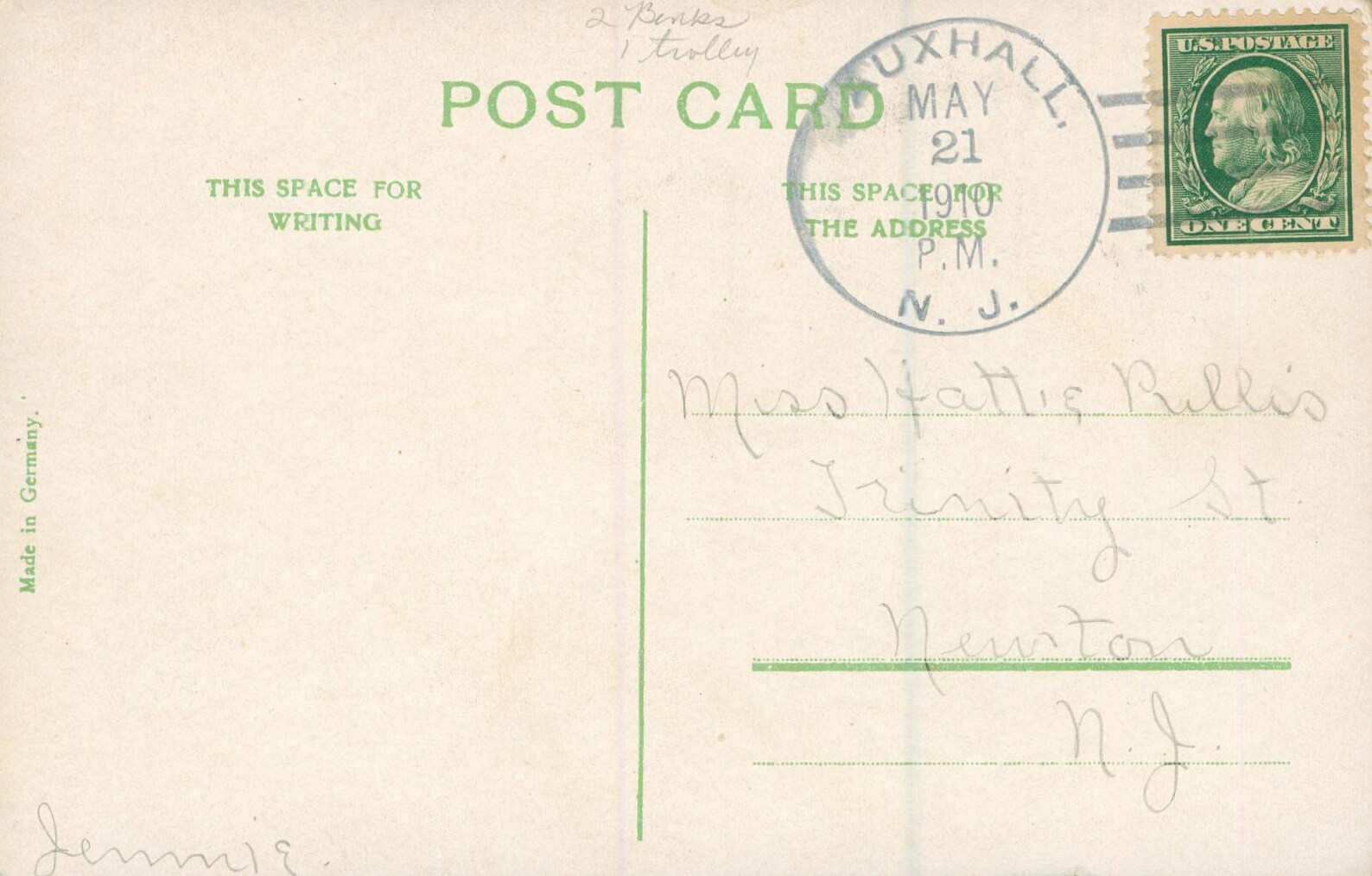 Vintage Postcard, Newark, New Jersey, Broad Street and Howard Saving's ...