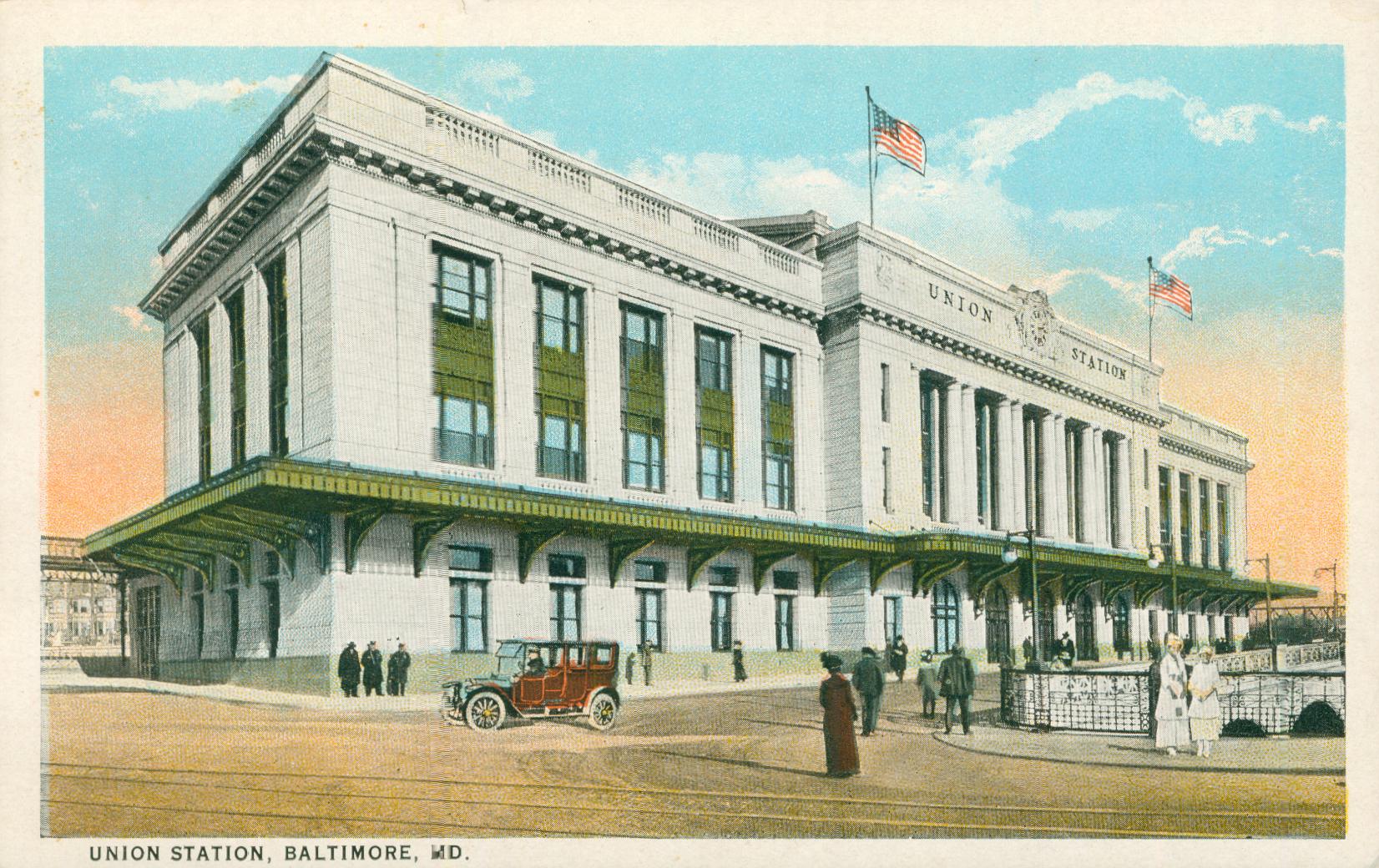 Union Station Maryland Vintage Postcard, Baltimore, Maryland, Union
