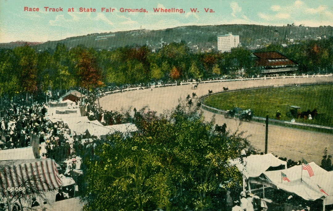 Vintage Postcard, Wheeling, West Virginia, Horse Race Track at Fair ...