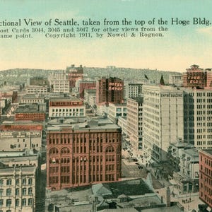 Vintage Postcard, Seattle, Washington, View From Top of Hoge Building ...