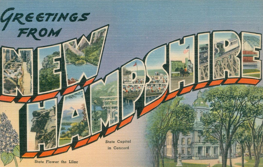 Linen Postcard, Greetings From New Hampshire, State Capitol, State ...