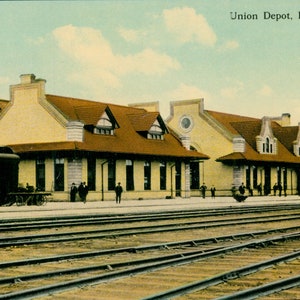 Vintage Postcard, Billings, Montana, Union Railroad Depot, Ca 1910 - Etsy