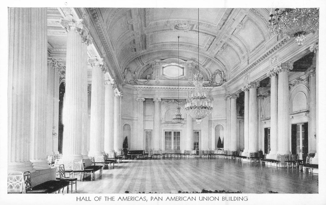 Linen Postcard, Washington, DC, Pan-american Union, Hall of the ...